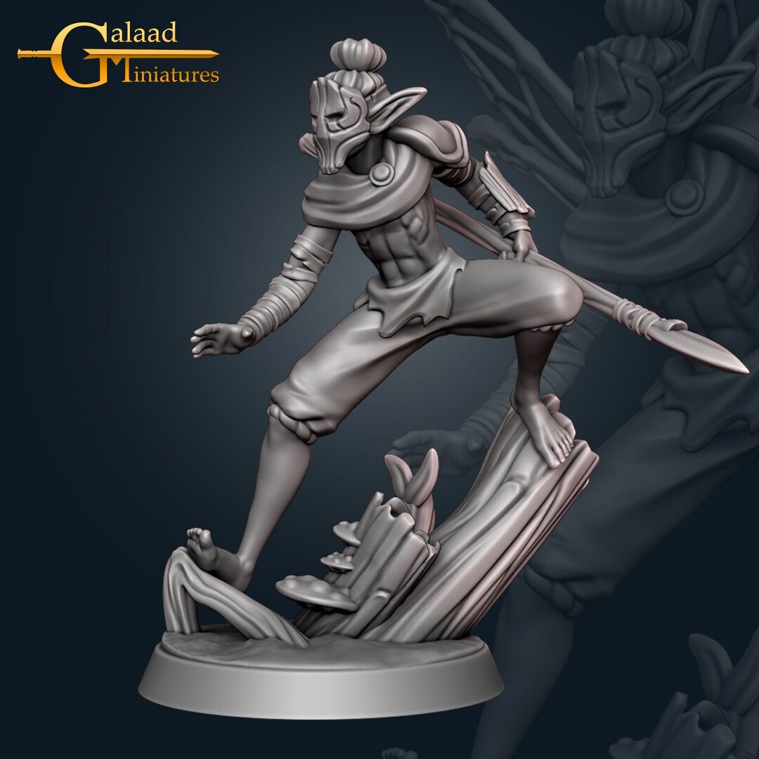 Male Wood Elf Paladin Miniature | RPG Minis | D&D | DND | RPG ...