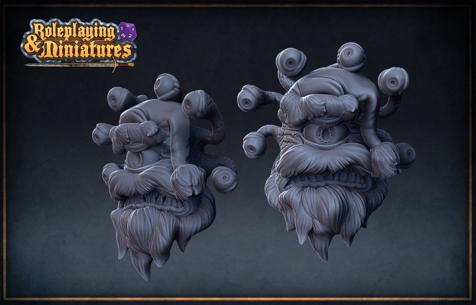 Santa Beholder Christmas Miniature | RPG Eye Tyrant Minis | DND ...