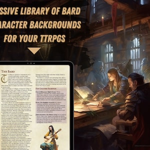 Digital Bard DND Character Backgrounds | D&D Digital Download | Printable PDF | 40 Character ...