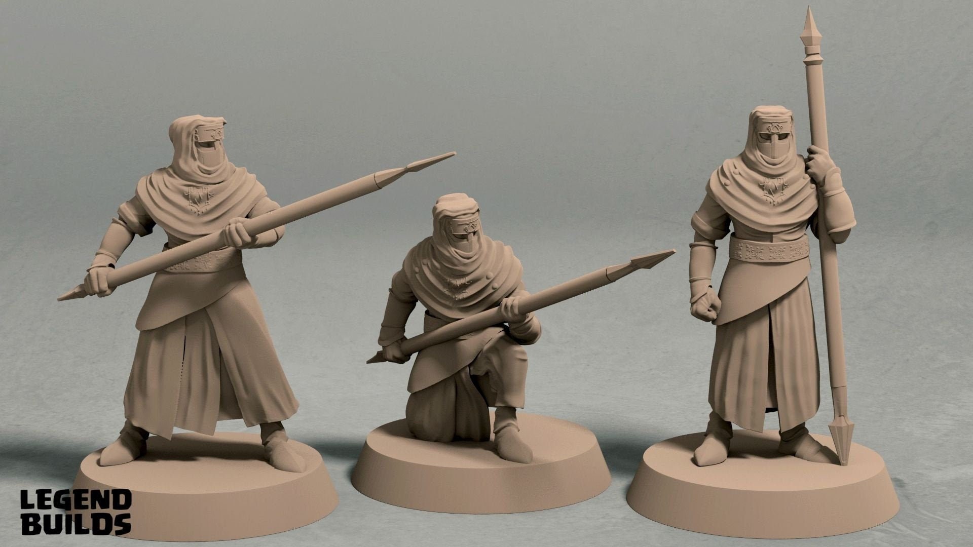 Spearmen Desert Cultists/city Guard Miniatures RPG Minis - Etsy