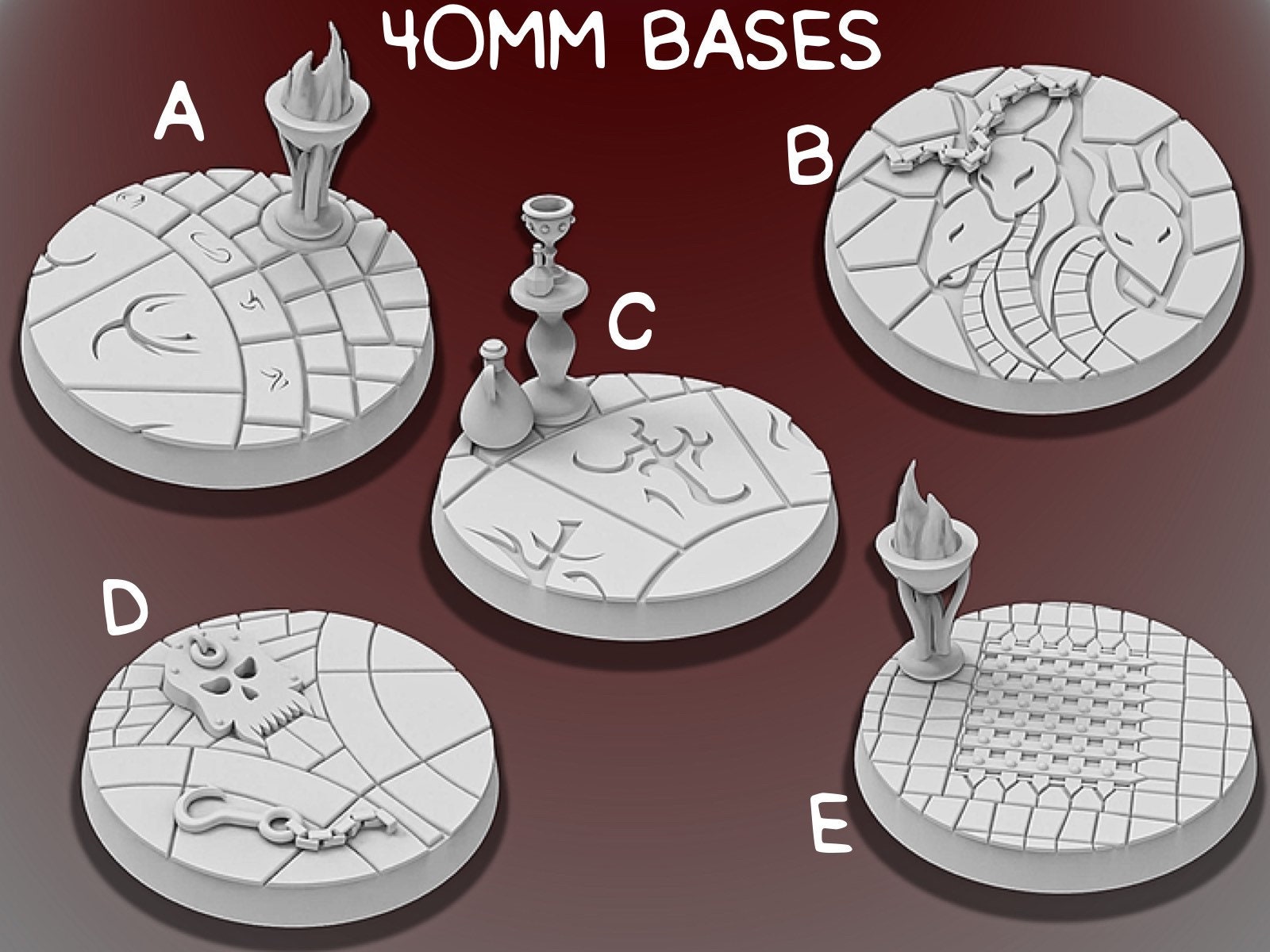 40mm Dark Elf/drow Bases | Miniature Bases | D&D | RPG | Tabletop ...