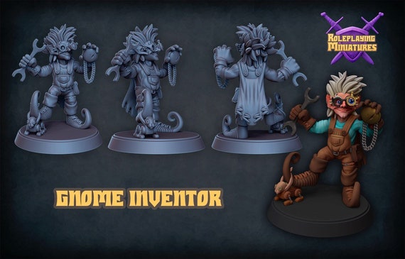 Gnome Artificer Miniature RPG Minis DND D&D RPG - Etsy