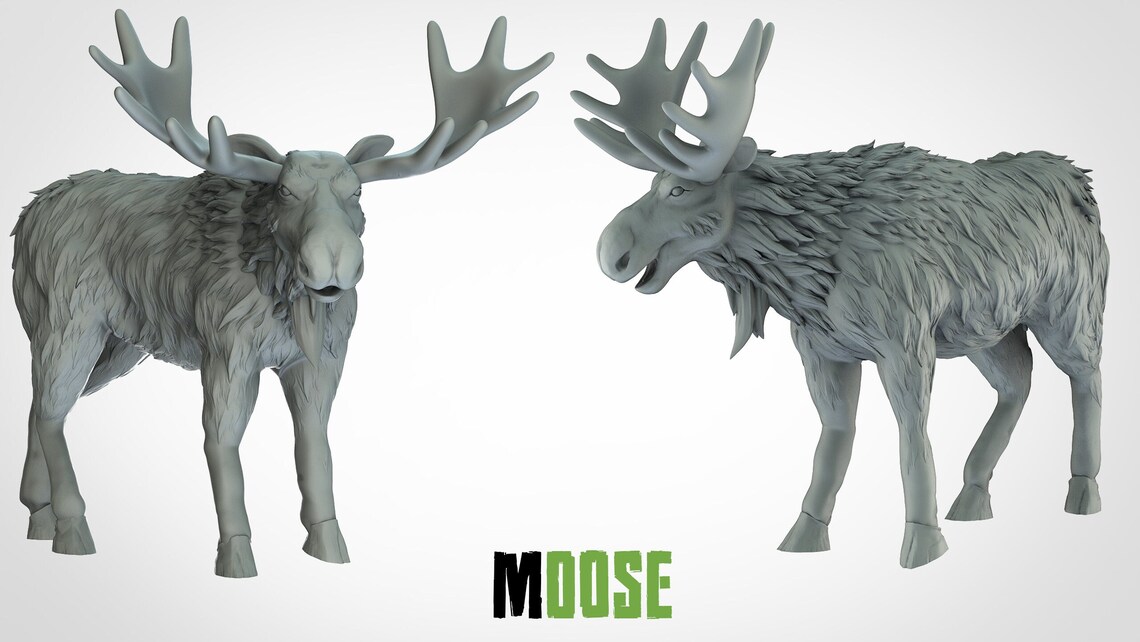 Moose Miniature | RPG Minis | D&D | DND | RPG | Tabletop Gaming | From ...
