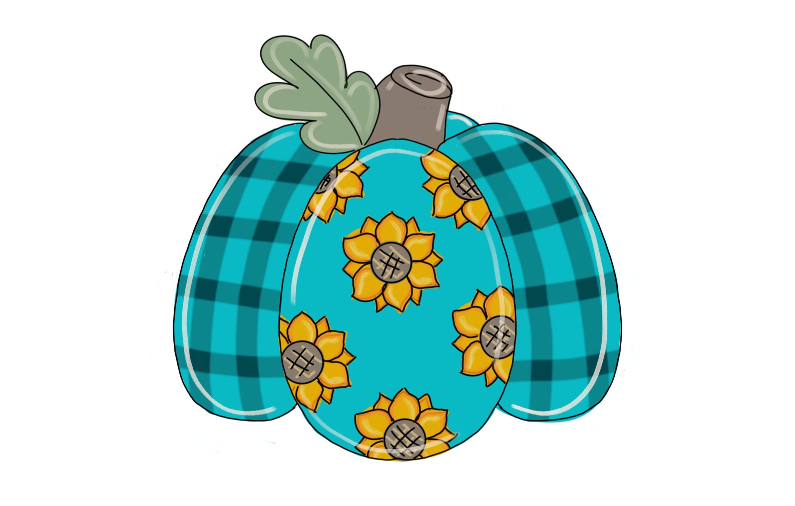 Fall Pumpkin Sunflower Pattern TEMPLATE - Etsy
