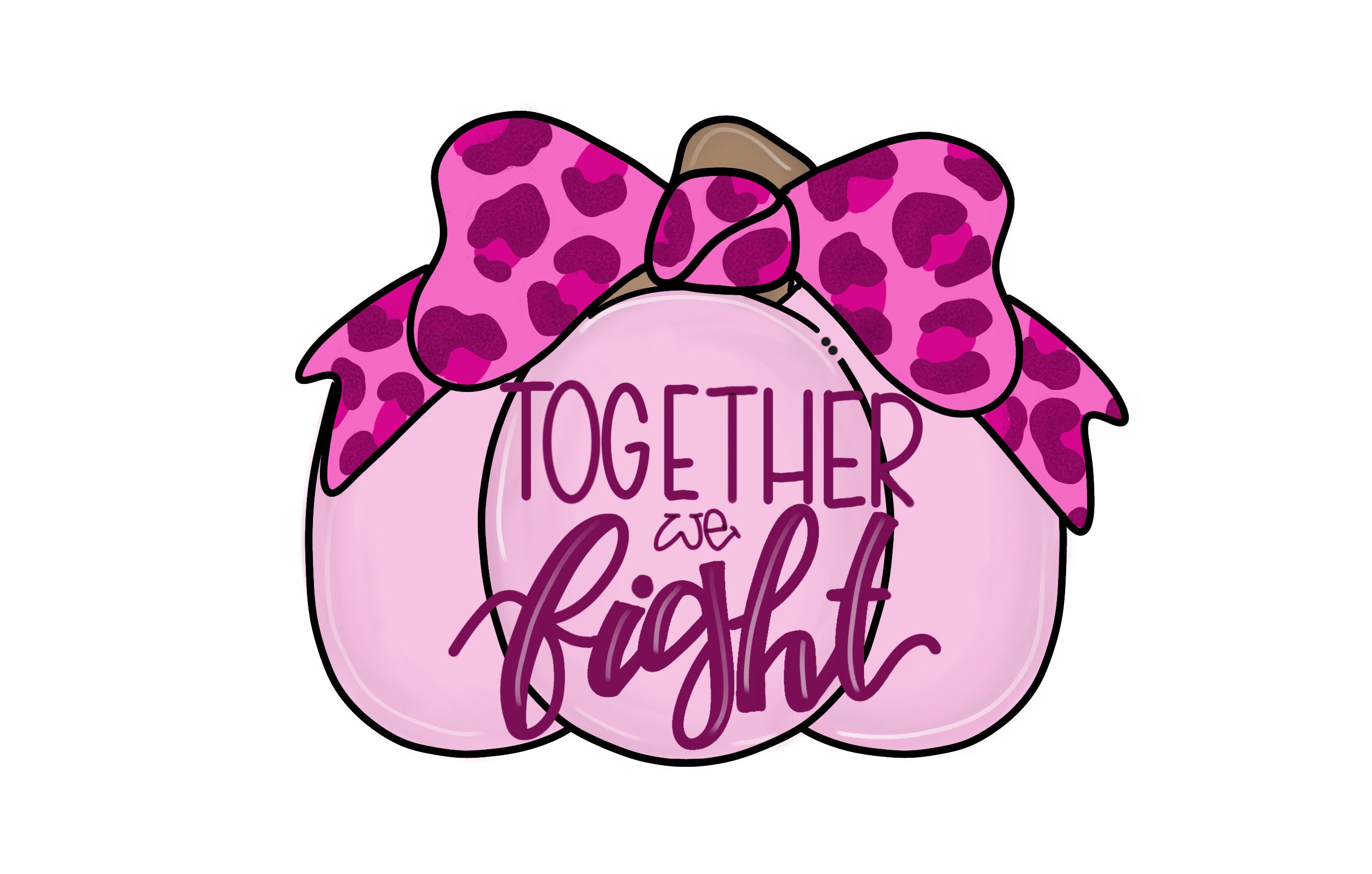 Breast Cancer Awareness Pumpkin Template - Etsy