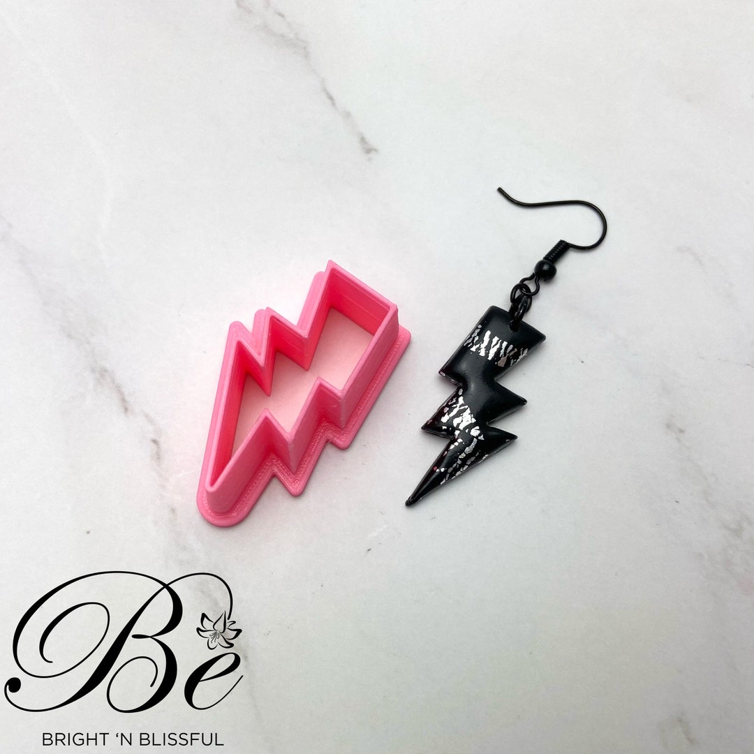 Lightning Bolt Clay Cutter | Polymer Clay Earring Tool - Etsy