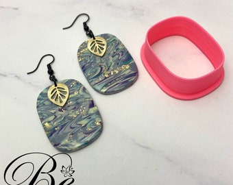 Clay Cutter Shape Narrow Rounded Rectangle Polymer Clay Earring Cutter ...