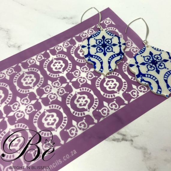Spanish Tile Polymer Clay Silk Screen Stencil UK pattern - Etsy UK