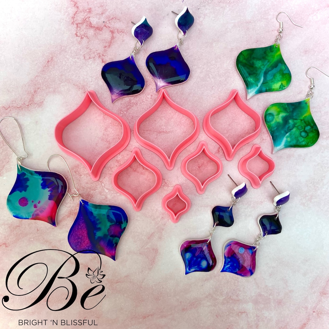 Ogee Polymer Clay Earring Cutters | Fimo Clay Tools - Etsy