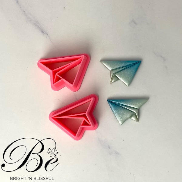 Clay Paper Airplane Earrings - Etsy