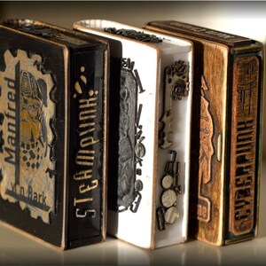 Steampunk Wooden Dice Box Book Set Storage for Dice | Etsy