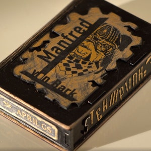 Steampunk Wooden Dice Box Book Set Storage for Dice | Etsy