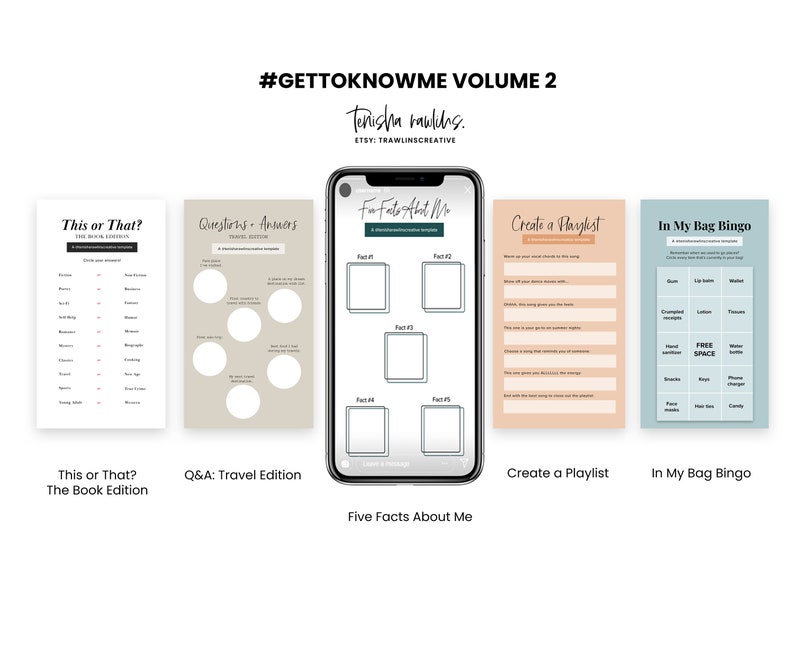 Get to Know Me Instagram Stories, About Me Instagram Templates, Fill-in ...