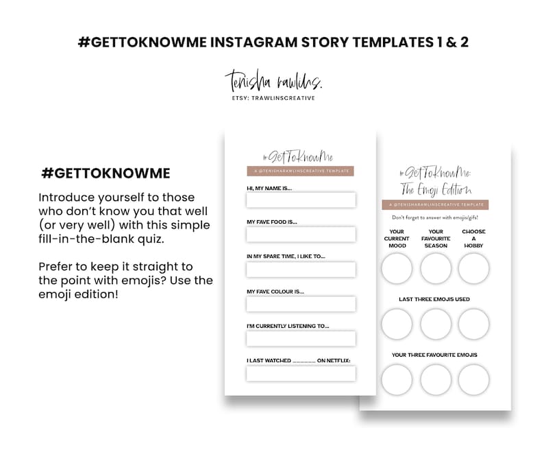 Get to Know Me Instagram Story Templates, About Me Instagram Story, Get ...