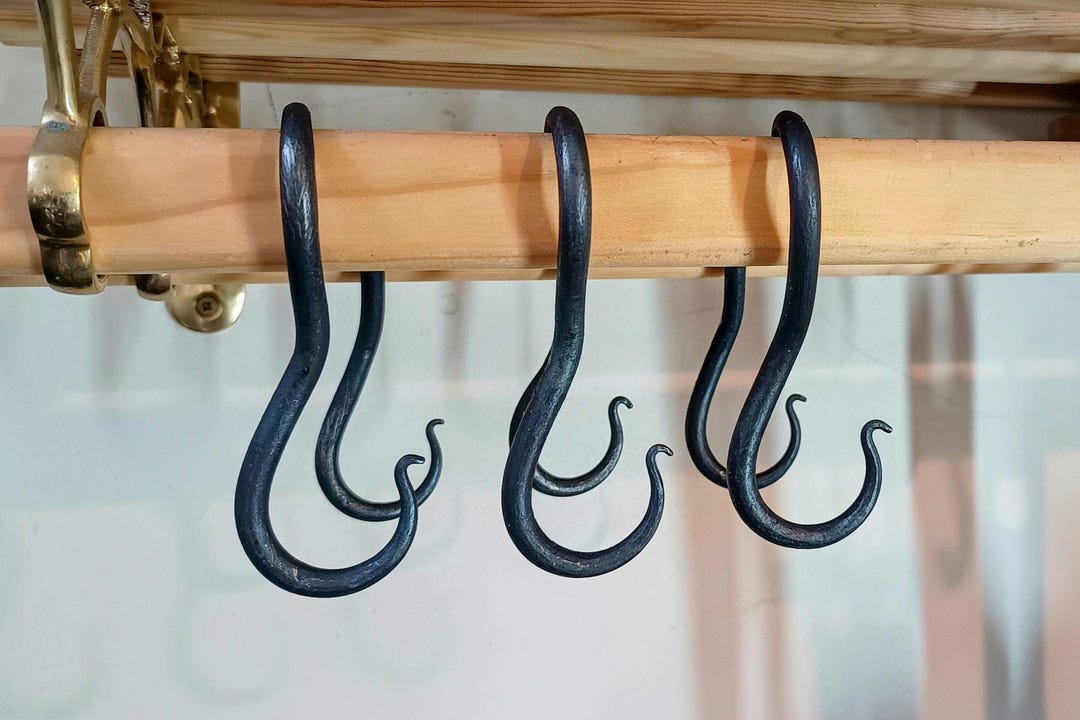 Hand Forged Blacksmith Made Twisted S Hooks - Etsy