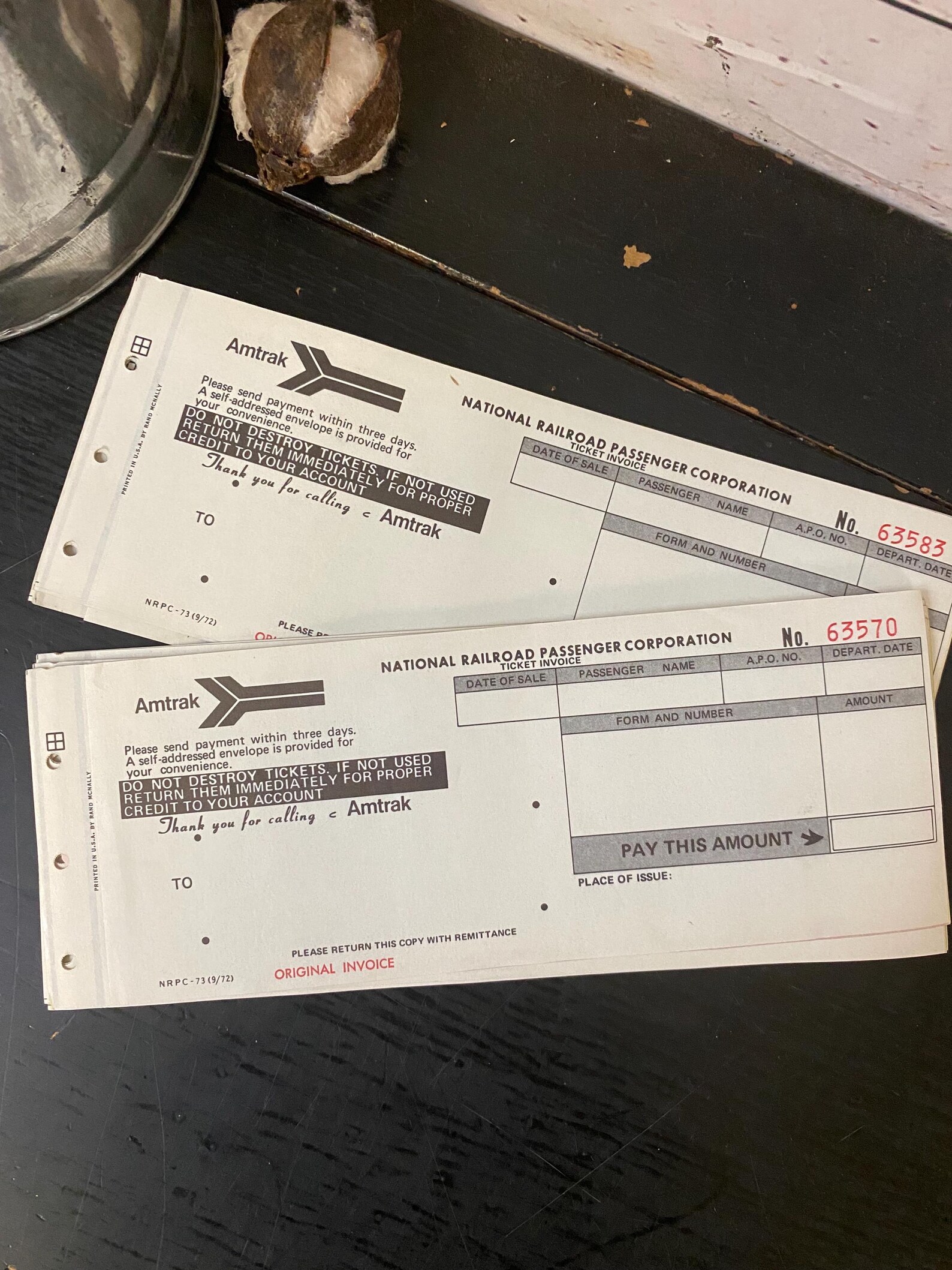 Vintage Railroad Passenger Forms - Railroad Junk Journaling Ephemera ...