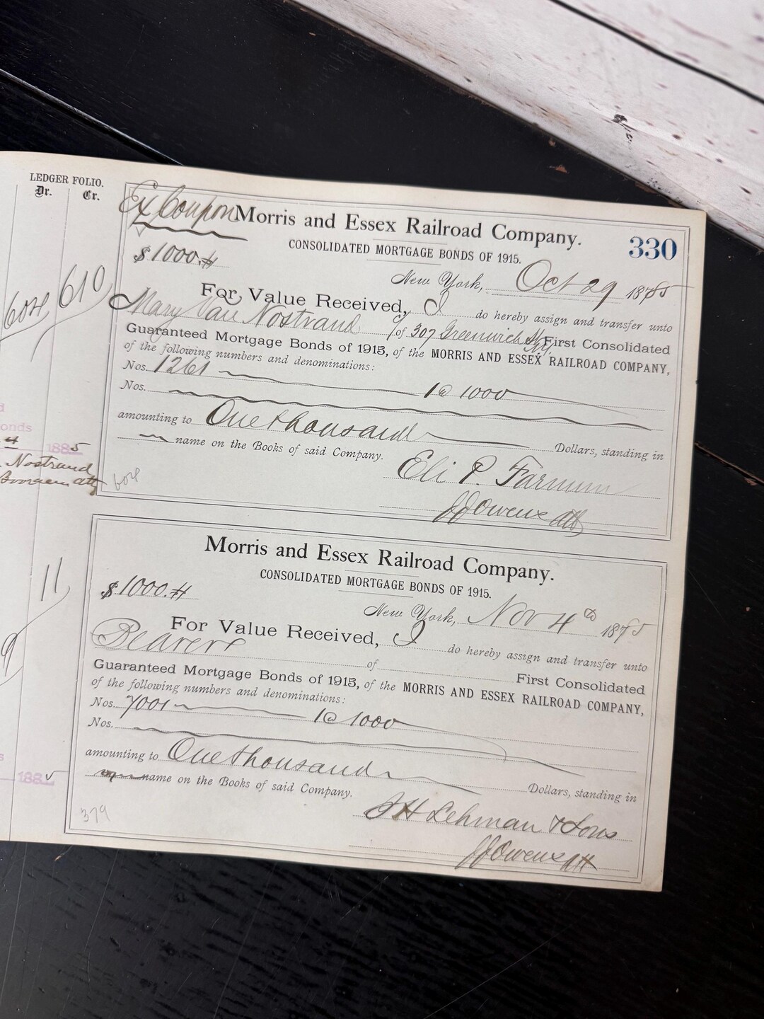 32 Antique Railroad Bond Ledger Pages - 1800’s Ledger Paper Pack - Junk ...