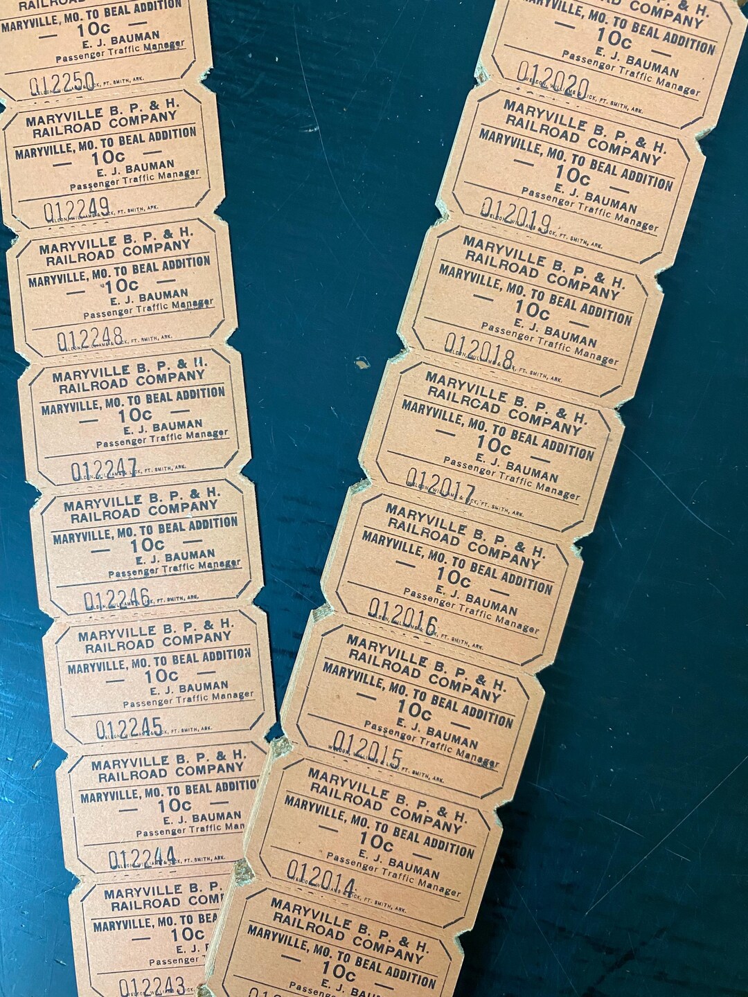 Vintage Transportation Railroad Tickets - Railroad Junk Journaling ...