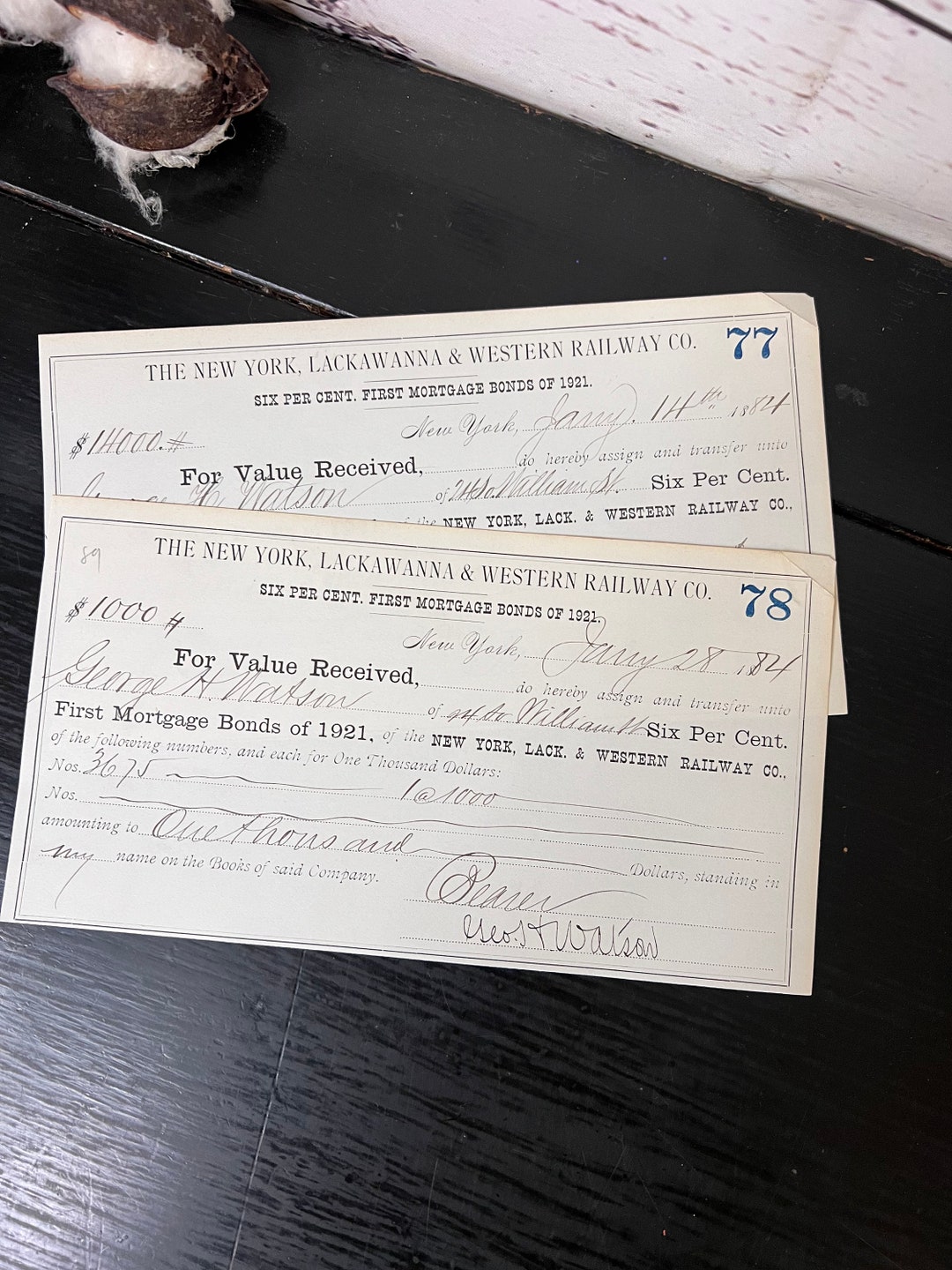 20 Antique Railroad Tranfer Bonds - 1800’s Railroad Paper Pack - Junk ...