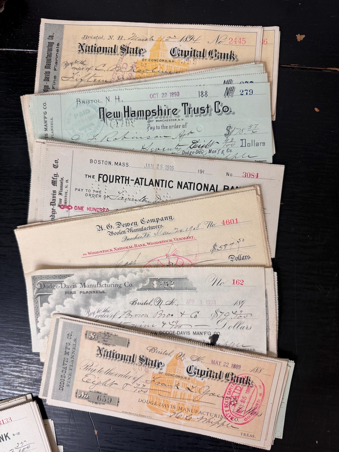 Antique 1800’s Checks - Set of 16 - Vintage Ephemera Junk Journal ...
