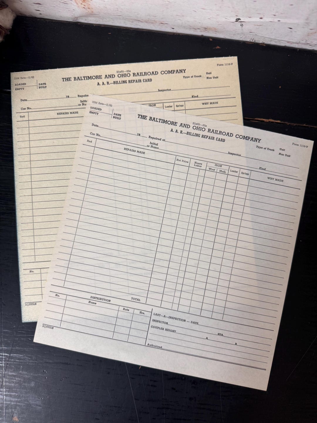 Vintage Railroad Repair Cards - Railroad Junk Journaling Ephemera ...