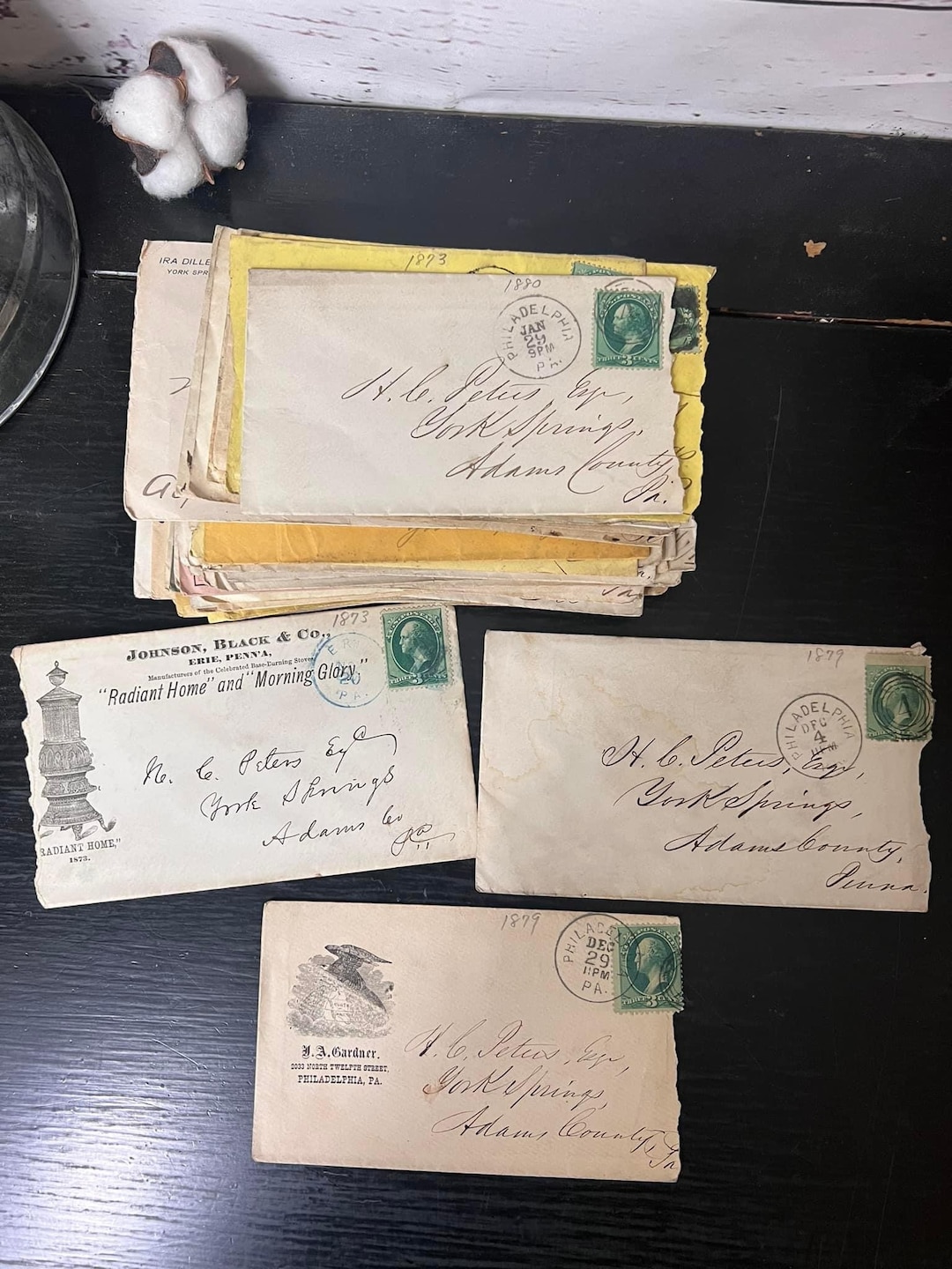 Set of 4 Antique Covers, Antique Envelopes, Antique Ephemera, Junk ...