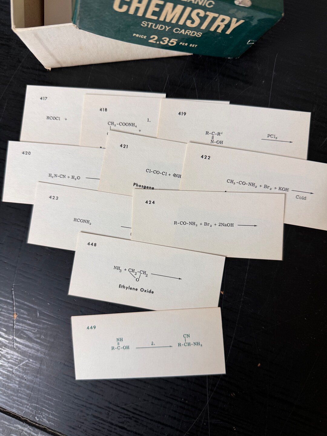 Vintage Chemistry Vocabulary Cards - Set of 25 - Etsy