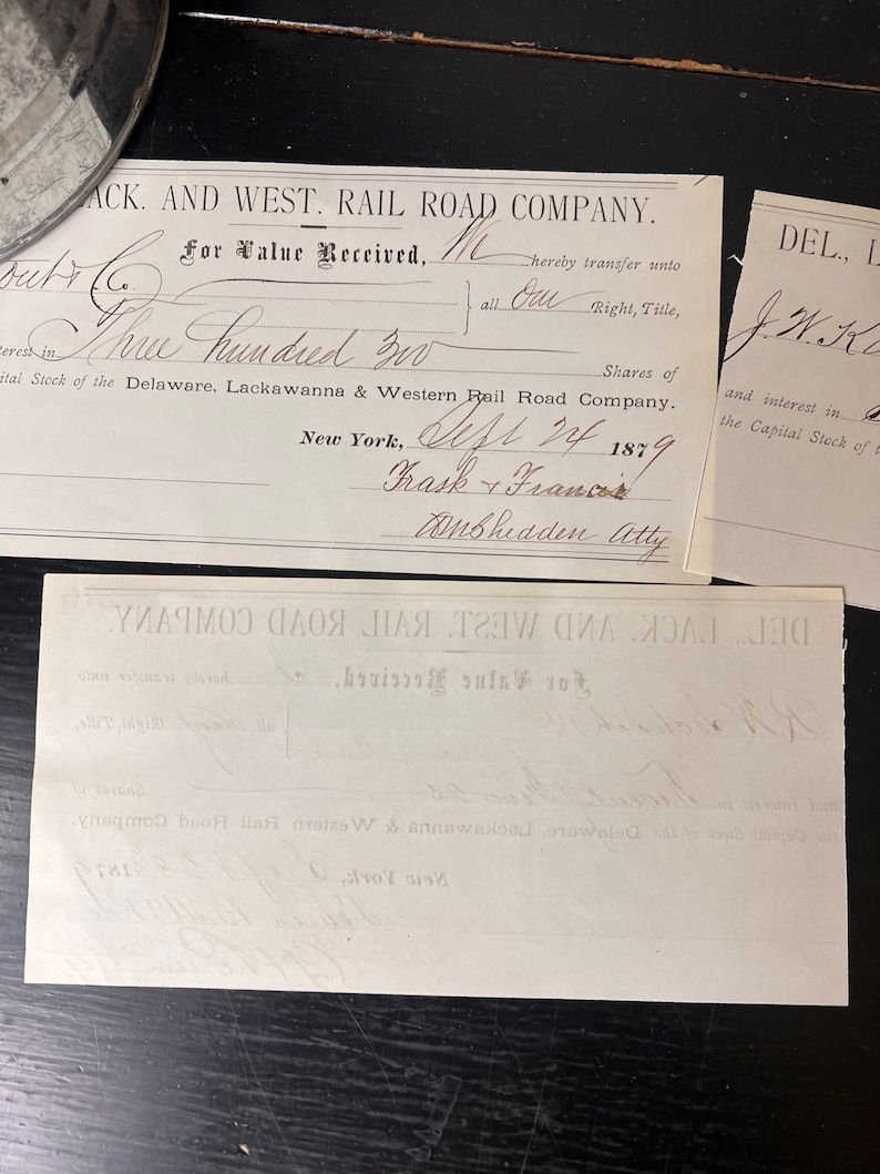 1800s Railroad Receipts / Vintage Railroad Checks / Junk - Etsy