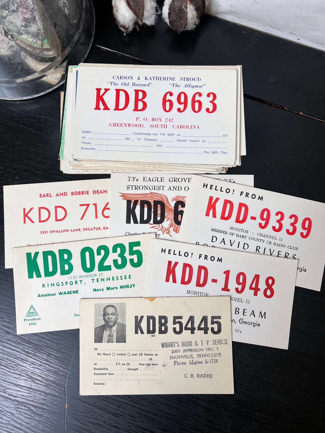 20 QSL Radio Cards - Vintage Junk Journal Supplies - Vintage Radio ...