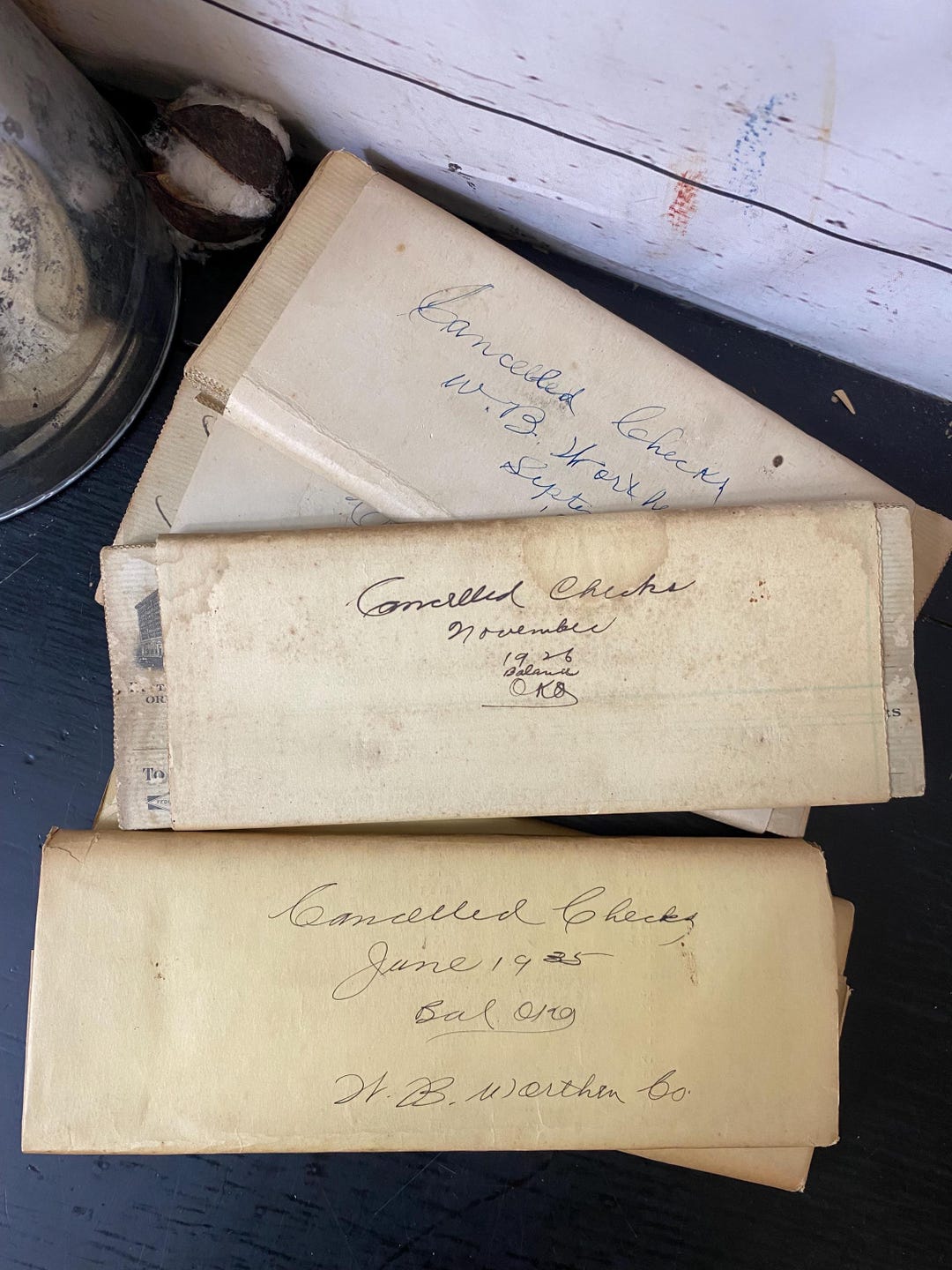 Vintage Antique Check Bundles - Vintage Ephemera Junk Journal Supplies ...