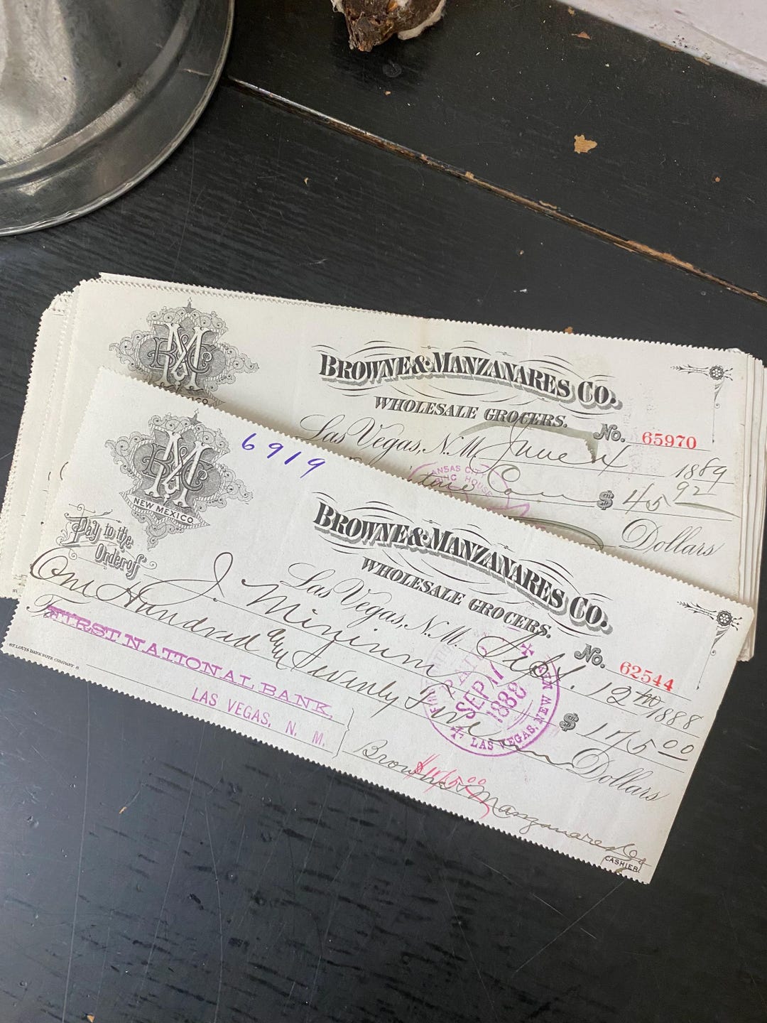 Antique 1800’s Checks - Set of 16 - Vintage Ephemera Junk Journal ...