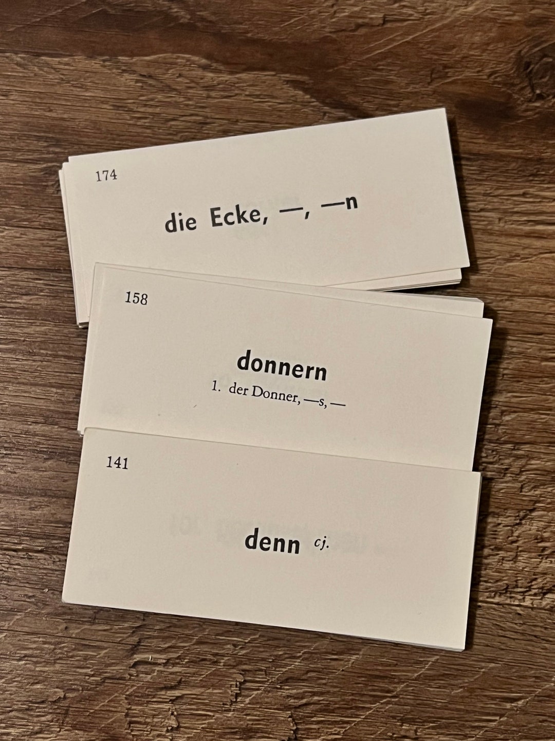 Vintage German Vocabulary Cards - Set of 10 - Etsy