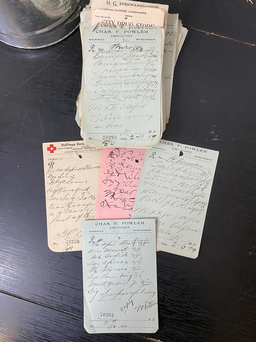 Antique Prescriptions / Vintage Handwritten Medical Prescriptions ...