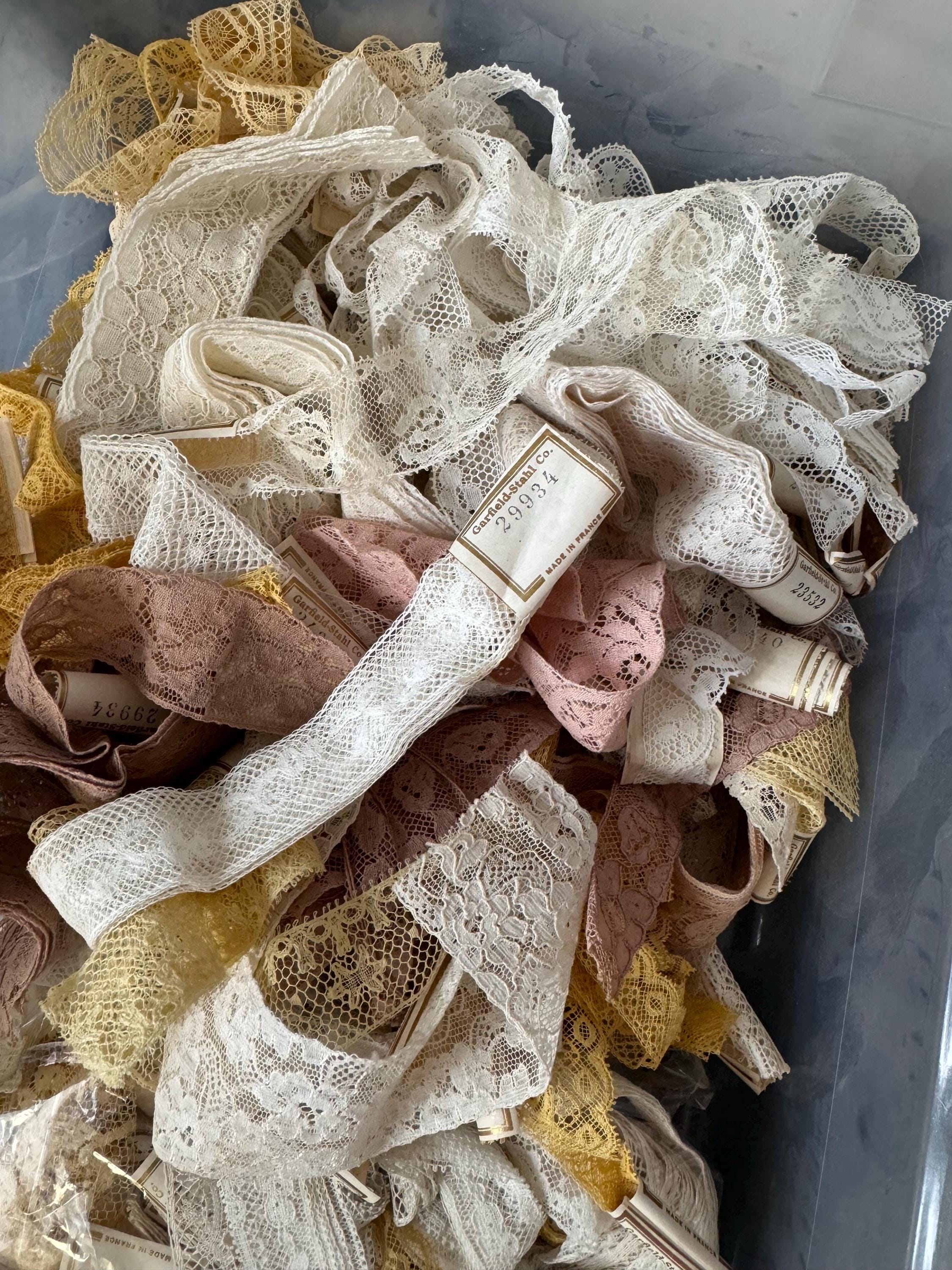 Antique French Lace - French Sample Lace - Craft Supplies - Junk ...