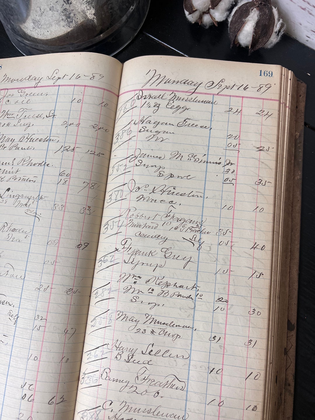10 Antique Ledger Pages 1800s Ledger Paper Pack Junk Journal Supplies ...