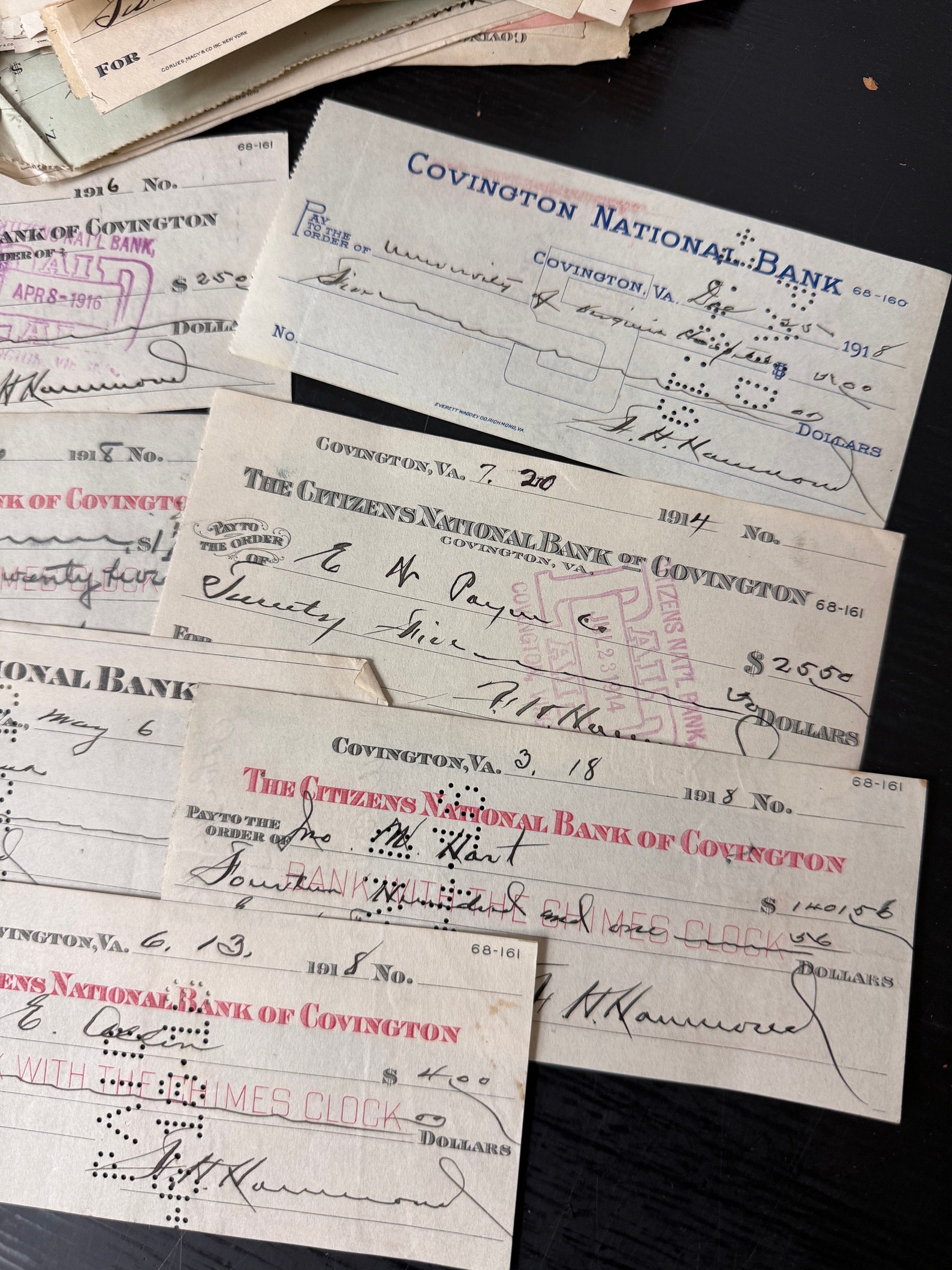 Vintage Antique Checks - Set of 12 - Antique Ephemera Junk Journal ...