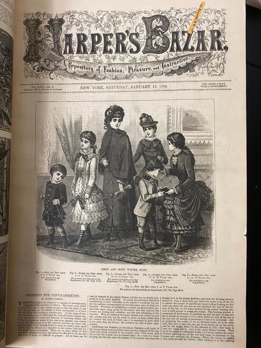 Antique Fashion Harpers Bazar Magazine - Junk Journal Supplies ...