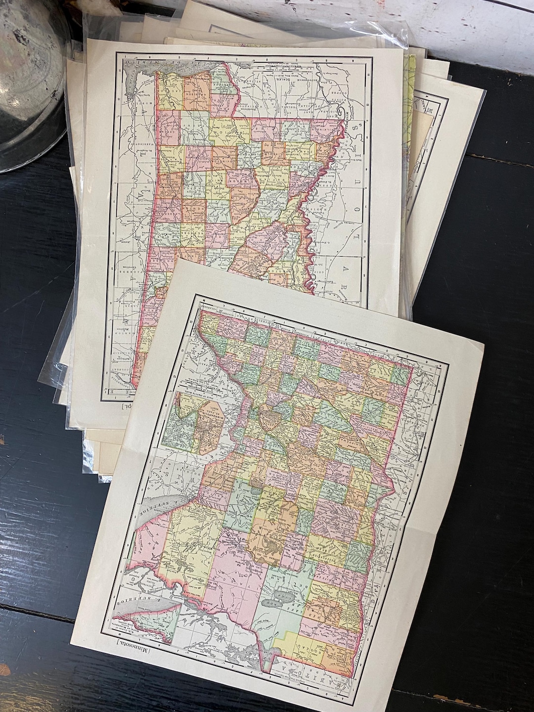 Vintage Maps / Vintage Travel Paper / Vintage Ephemera / Travel ...