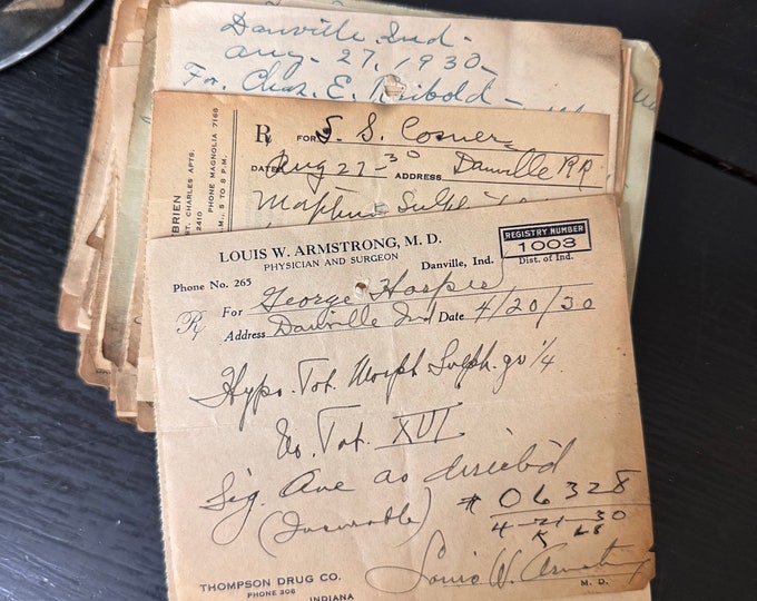 Antique Prescriptions / Vintage Handwritten Medical Prescriptions ...