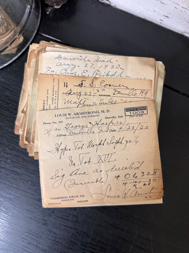 Antique Prescriptions / Vintage Handwritten Medical Prescriptions ...