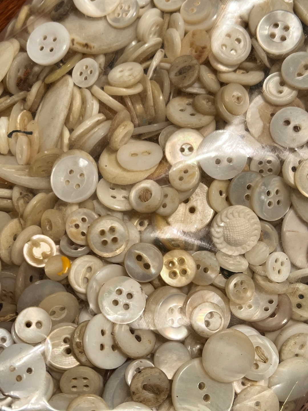 Vintage MOP Mother of Pearl Buttons Lot of 50 Antique Sewing Buttons ...