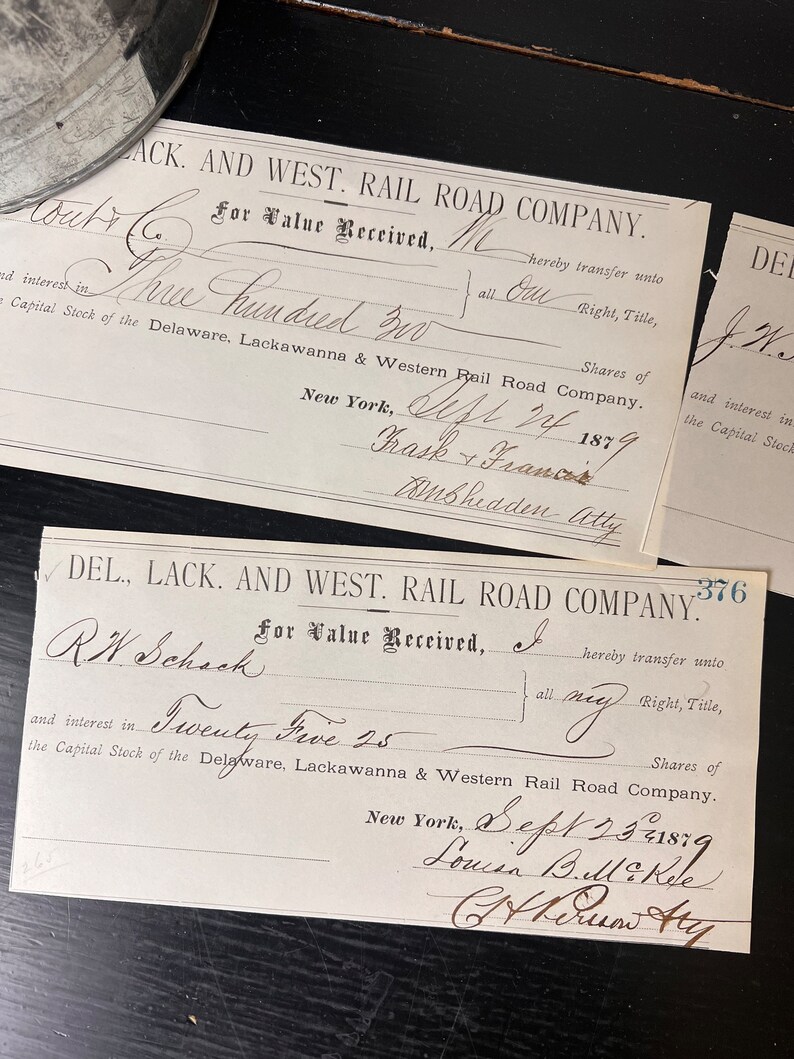 1800s Railroad Receipts / Vintage Railroad Checks / Junk - Etsy