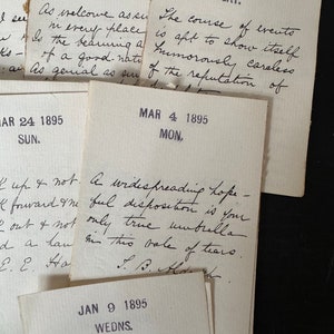 14 Antique Calendar Handwritten Pages - 1800’s Handwritten Paper - Junk ...