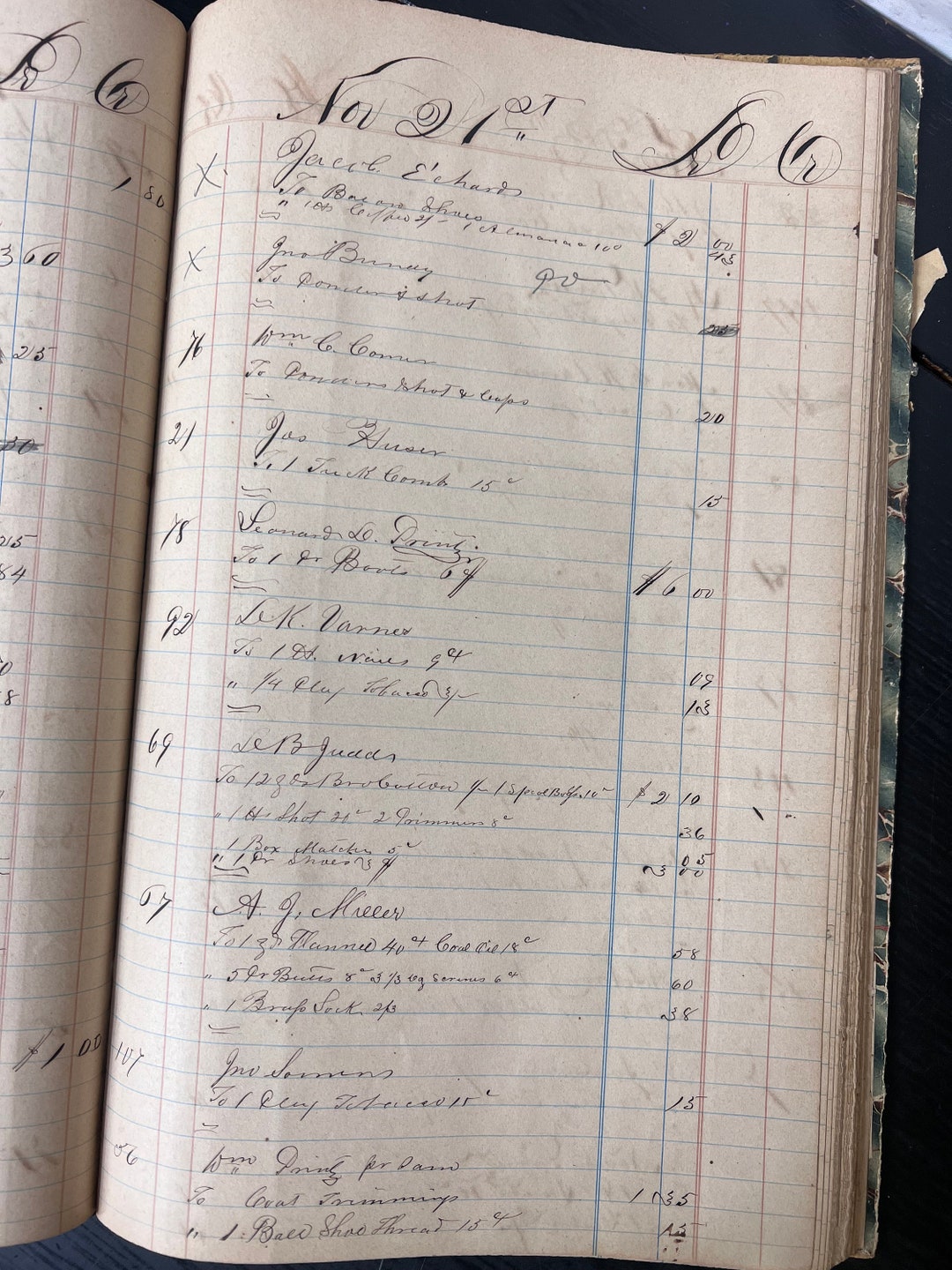 Antique Ledger Pages - 1800’s Ledger Paper Pack - Junk Journal Supplies ...