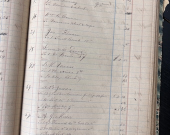 Antique Ledger Pages - 1800’s Ledger Paper Pack - Set of 14 - Junk ...