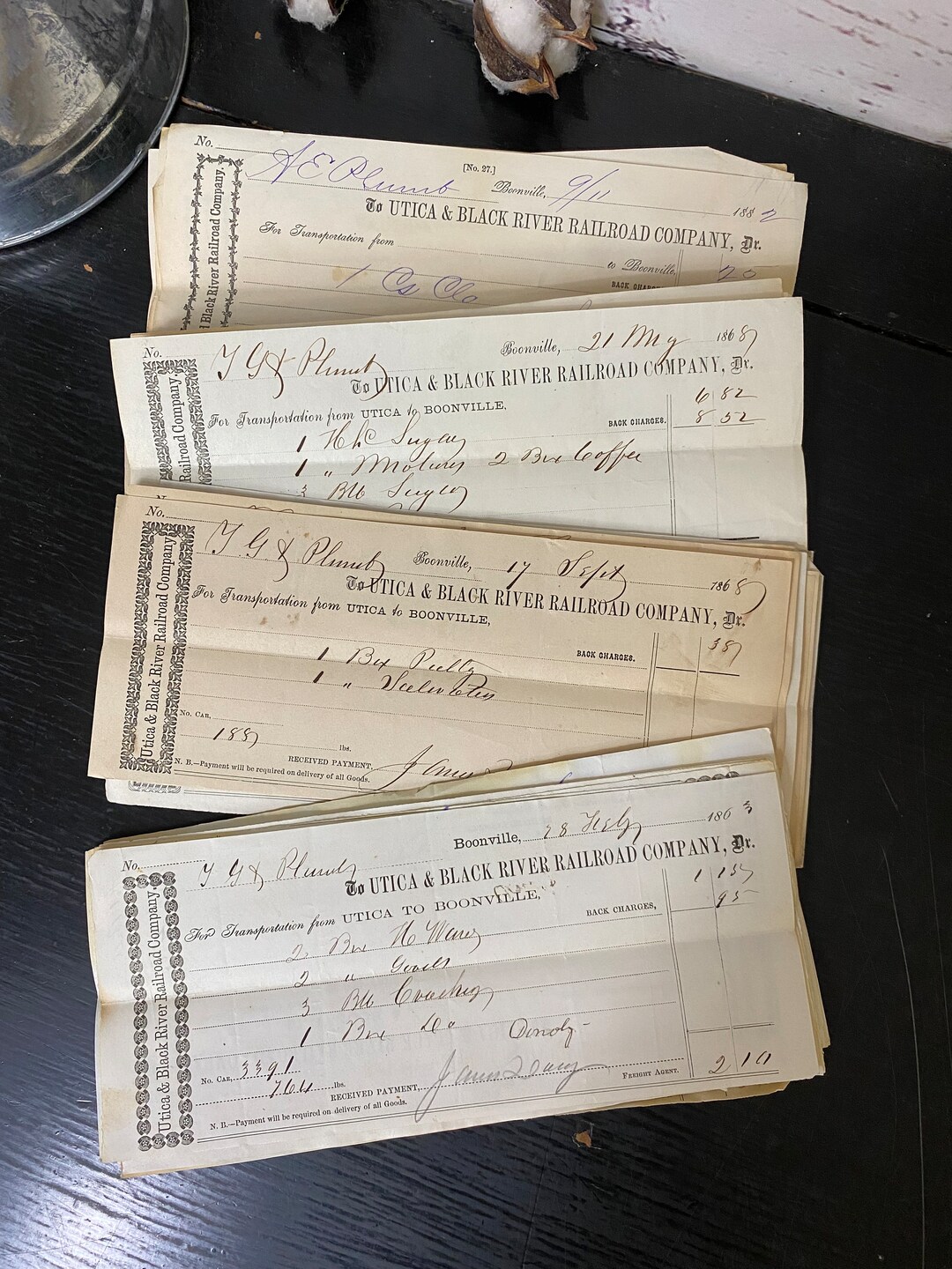 1800’s Railroad Documents / Lot of 25 / Vintage Railroad Ephemera ...