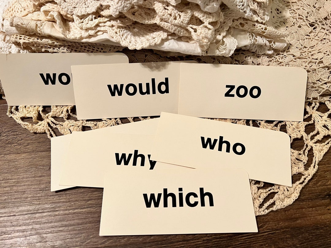 Vintage Sight Word Flash Cards - Set of 10 - Etsy