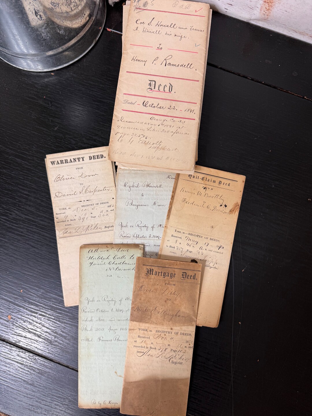 Antique Handwritten Deeds. Set of 3. Vintage Ephemera Junk Journal ...