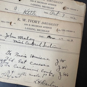 Antique Prescriptions / Vintage Handwritten Medical Prescriptions ...