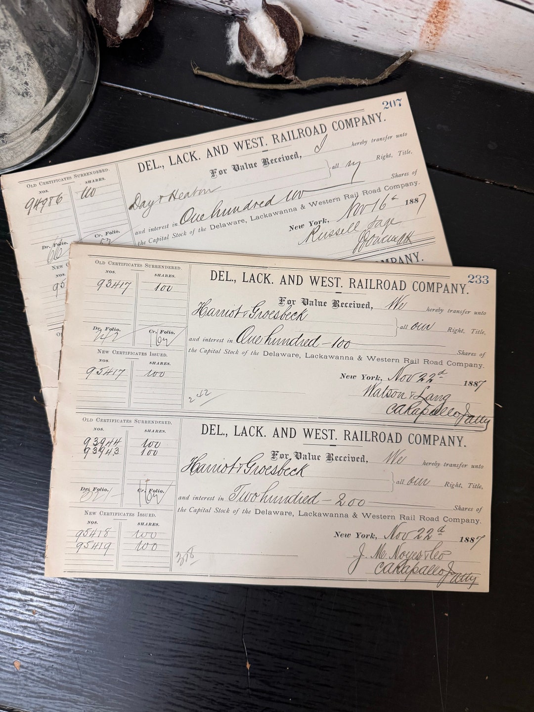 1800’s Railroad Documents / Lot of 20 / Vintage Railroad Ephemera ...